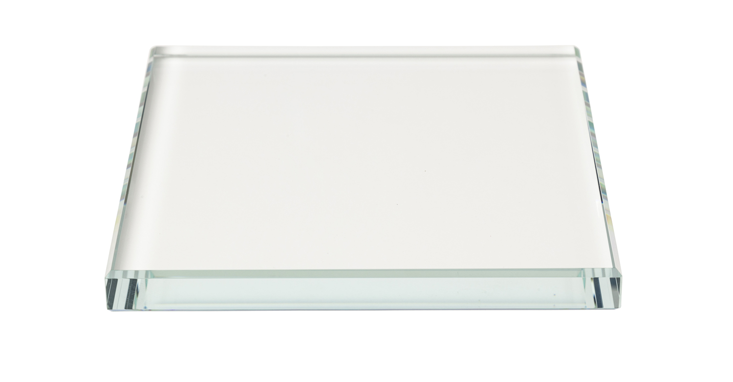 5" x 5" x 1/2" Crystal Clear, Flat Polished: Glassplax