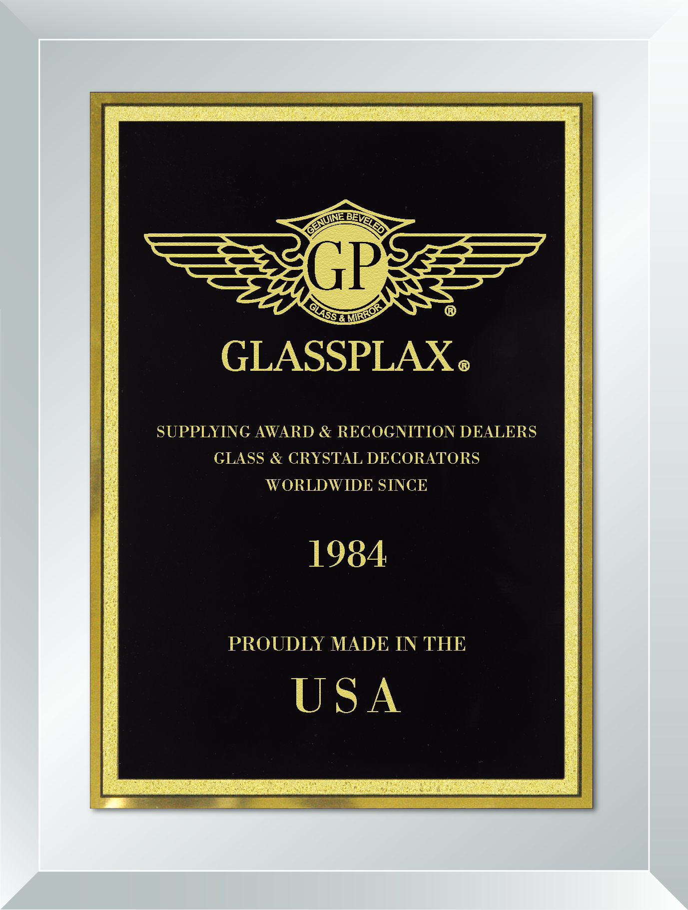 7" x 9" Clear Glass Plaque: Glassplax