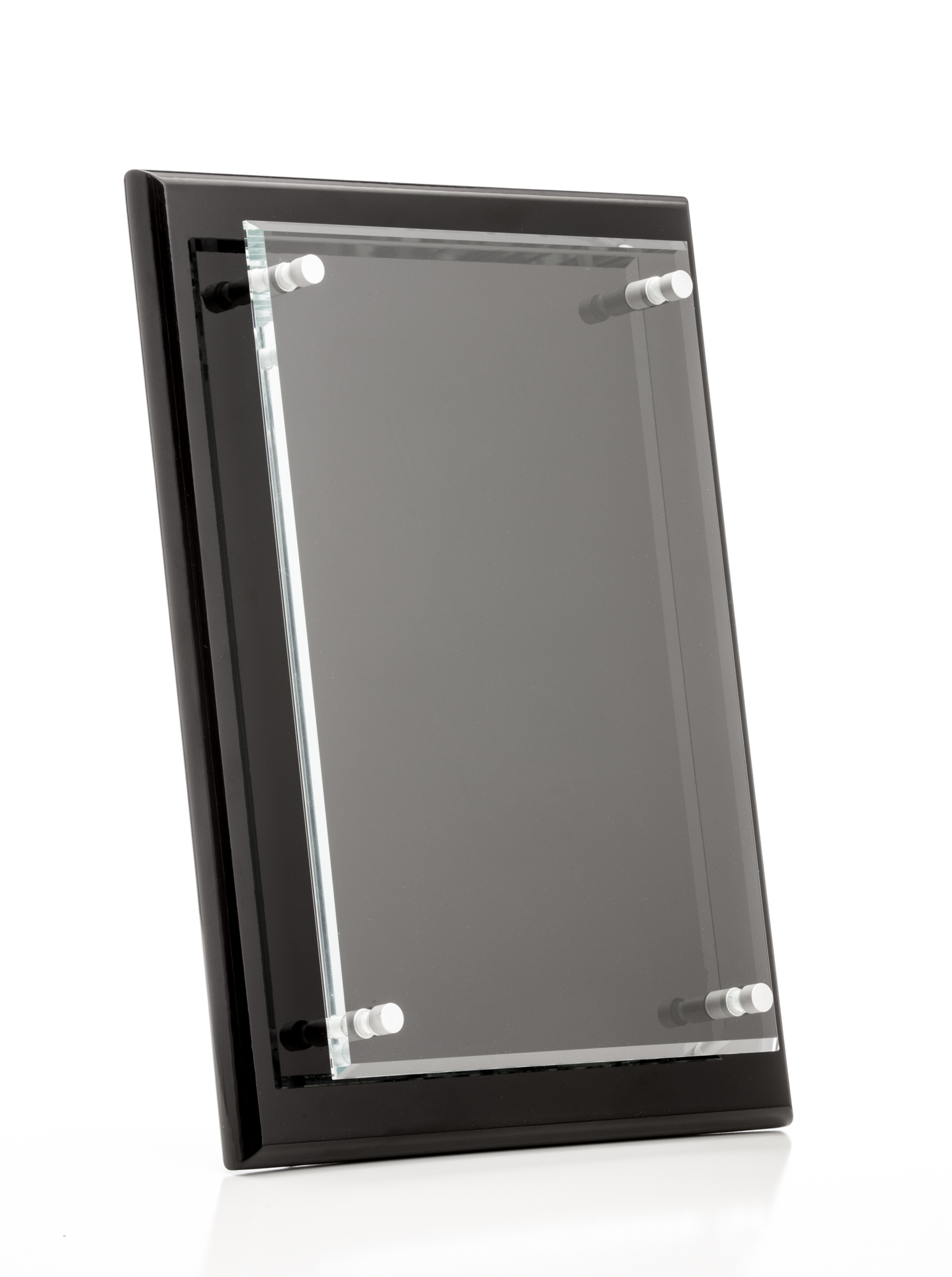 PFP810B 8" x 10" Black Board with Full Glass: Glassplax