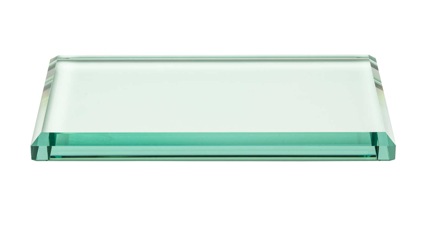 3" x 10" x 1/2" Jade, Beveled: Glassplax
