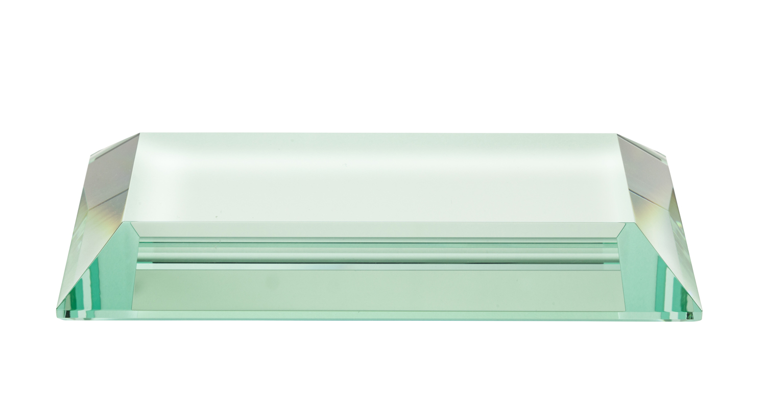 3" x 8" x 3/4" Jade, Mitered: Glassplax