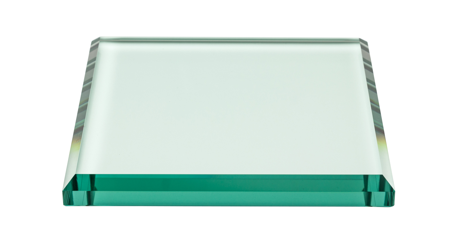 8" x 8" x 1/2" Jade, Beveled: Glassplax