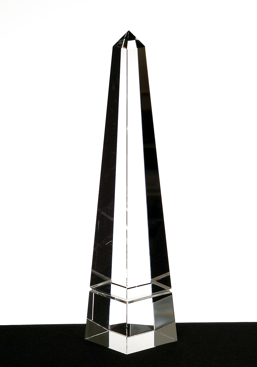 Grooved Obelisk 10", Optical Crystal: Glassplax